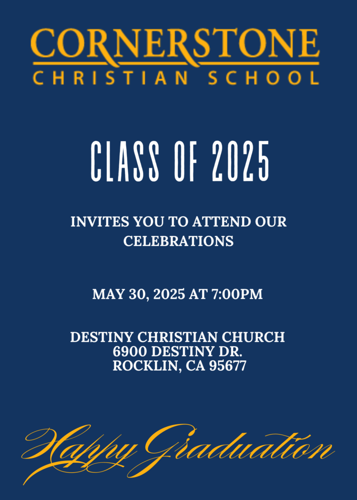 High School Graduation 2025 - Cornerstone Christian School